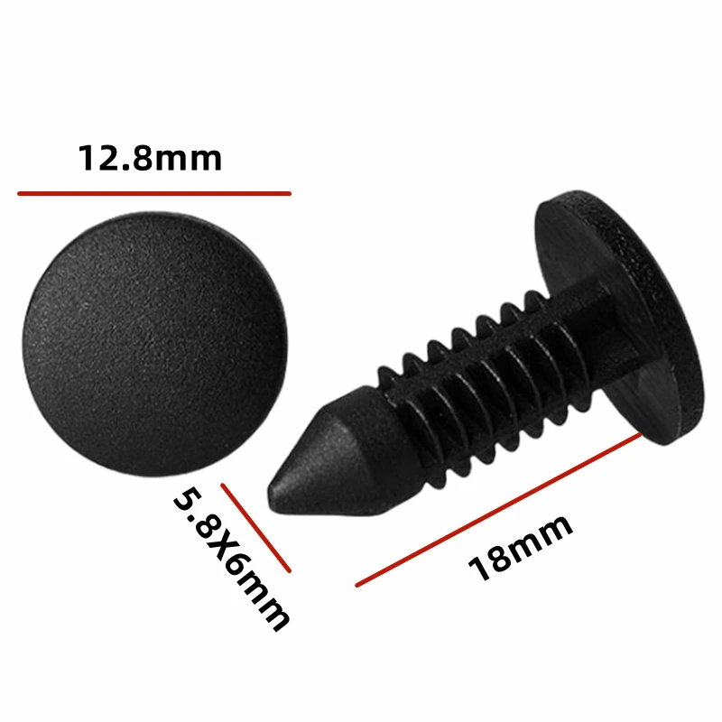 OEM 20Pcs For 5.8*6mm Hole Auto Strip Fastener Plastic Tree Type Rivet ...
