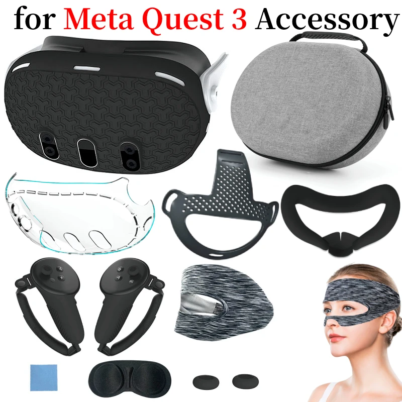 For-Meta-Quest-3-Accessories-Silicone-Protective-Cover-Shell-Case-VR ...
