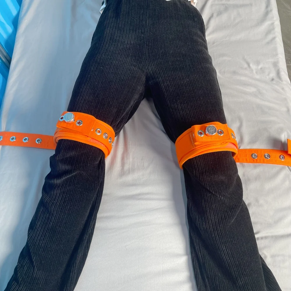Soft Padded Leg Cuff Restraint Belt Cotton Strap Adjustable Eyelets ...