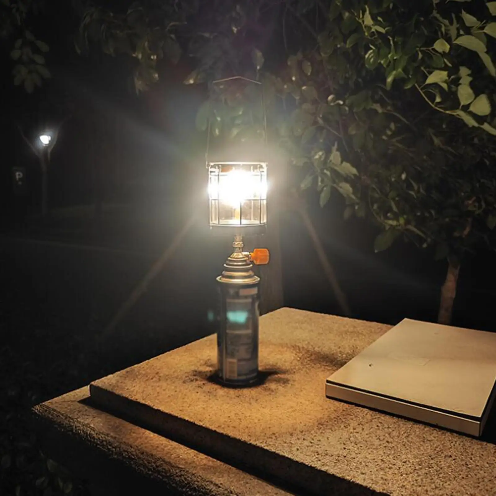 Outdoor-Gas-Lantern-Fuel-Lamp-Camping-Light-Mini-Hiking-Gas-Lantern-Gas ...