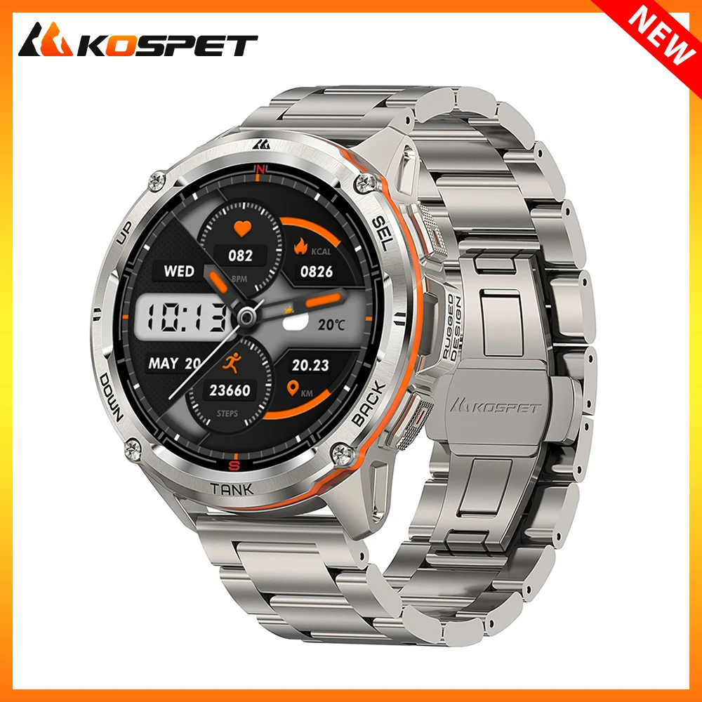 2025 KOSPET TANK T3 Ultra GPS Rugged Smart Watch For Men Compass ...