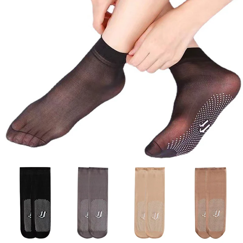 10-Pairs-Spring-Summer-Women-s-Socks-Thin-Crystal-Transparent-Girl ...