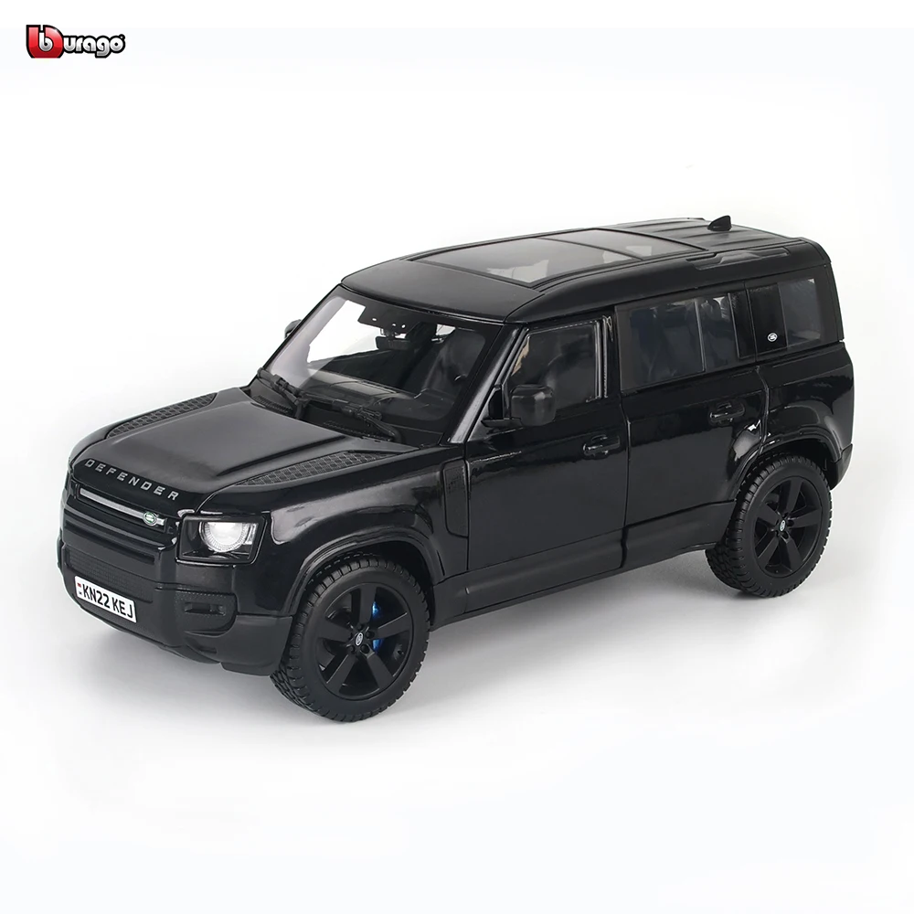Bburago 1:24 Land Rover Defender 2022 Black Alloy Luxury Vehicle ...