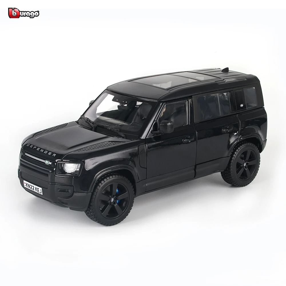 Bburago 1:24 Land Rover Defender 2022 Black Alloy Luxury Vehicle ...