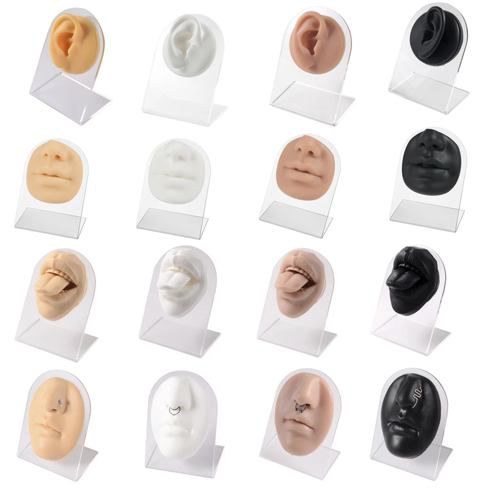 Raffleisa-1PC-Silicone-Ear-Model-Tattoo-Practice-Body-Part-Display-Face ...