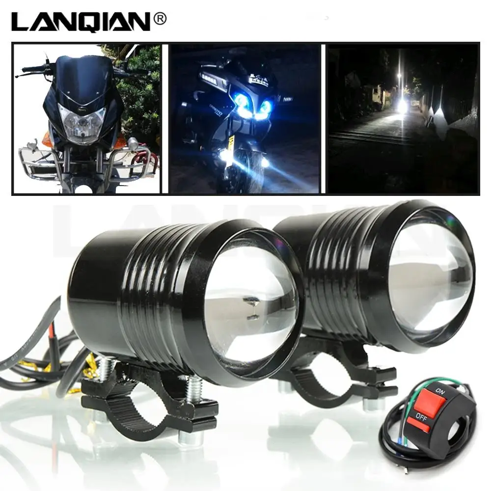 Motorcycle-headlight-Led-light-Auxiliary-Lamp-U2-Led-Motorbike ...
