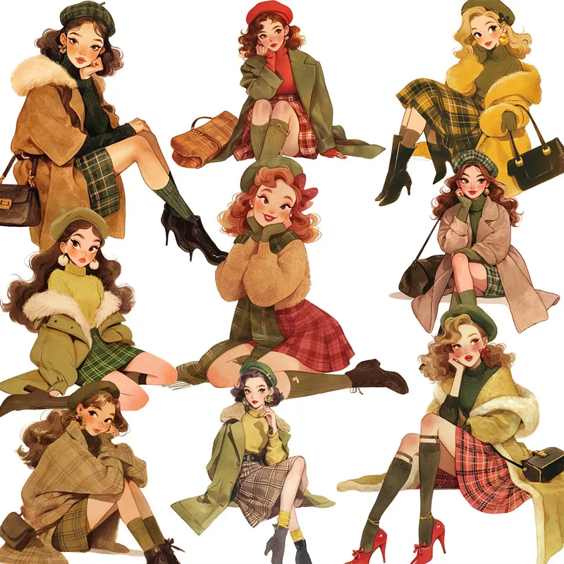 20Pcs/Pack Cartoon Girls Sticker DIY Craft Scrapbooking Album Junk ...