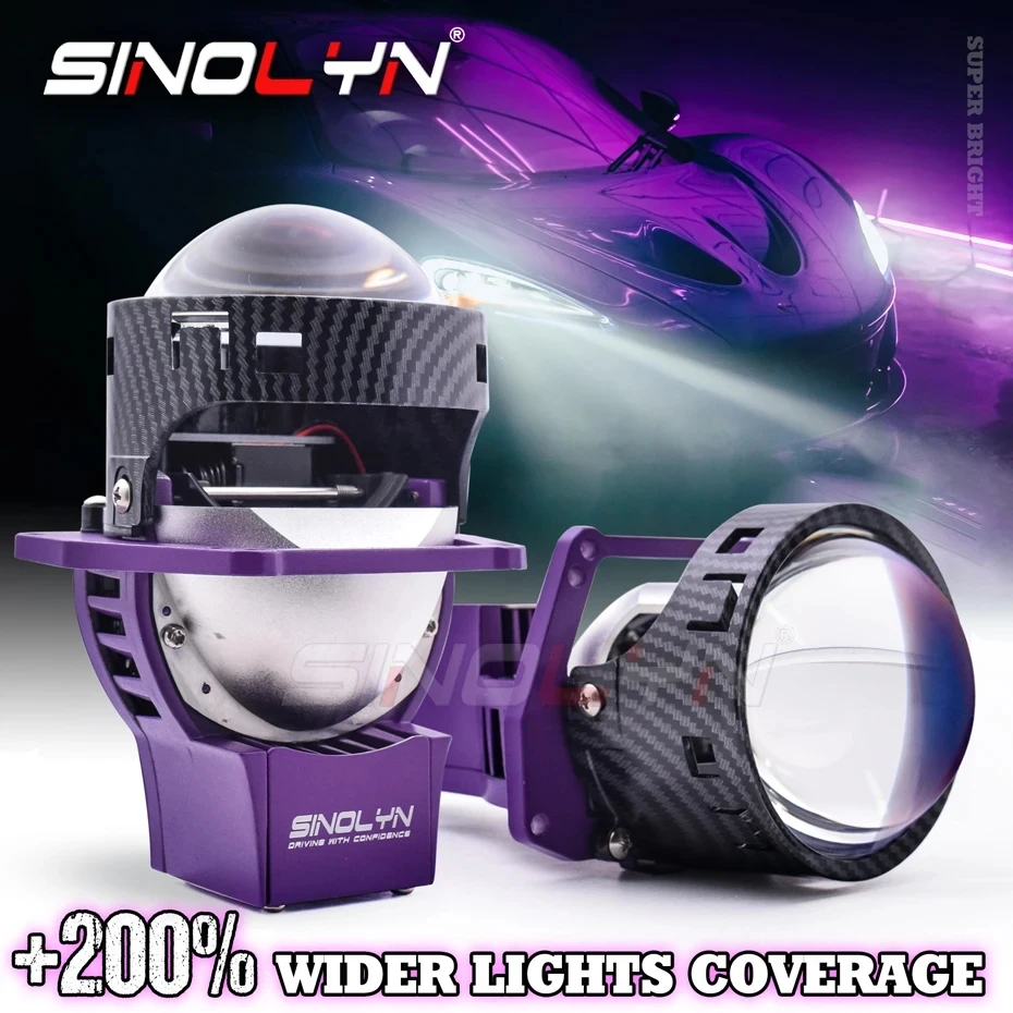 Sinolyn 3 Inch 65W Blue Bi LED Projector Lenses In Headlight For Hella ...