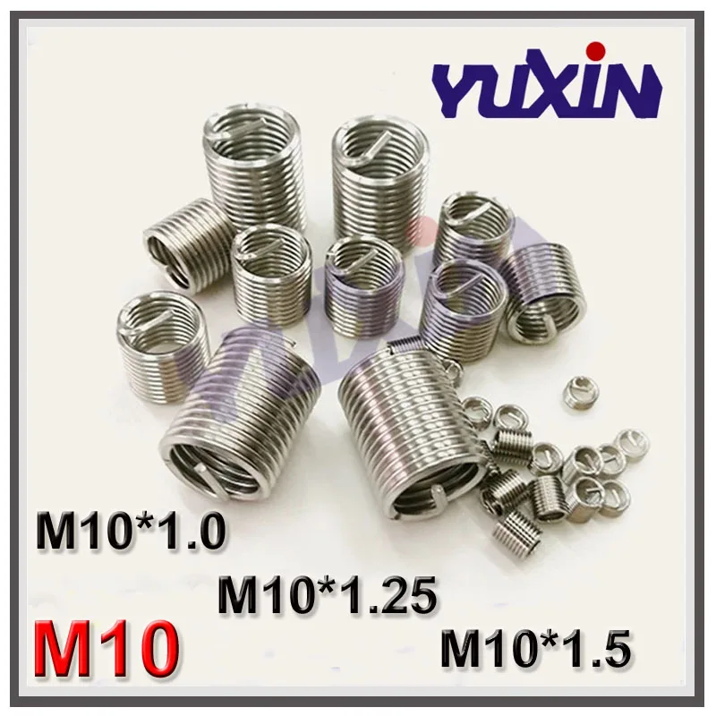 50pcs M10*1.25*2d Wire Thread Insert A2 Stainless Steel Wire Screw ...
