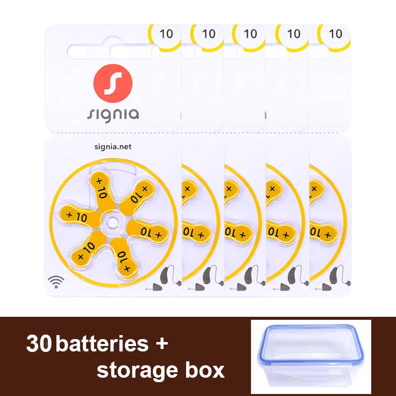 Siemens Signia Hearing Aid Batteries 10 a10 s10 p10 PR70 Germany Zinc ...