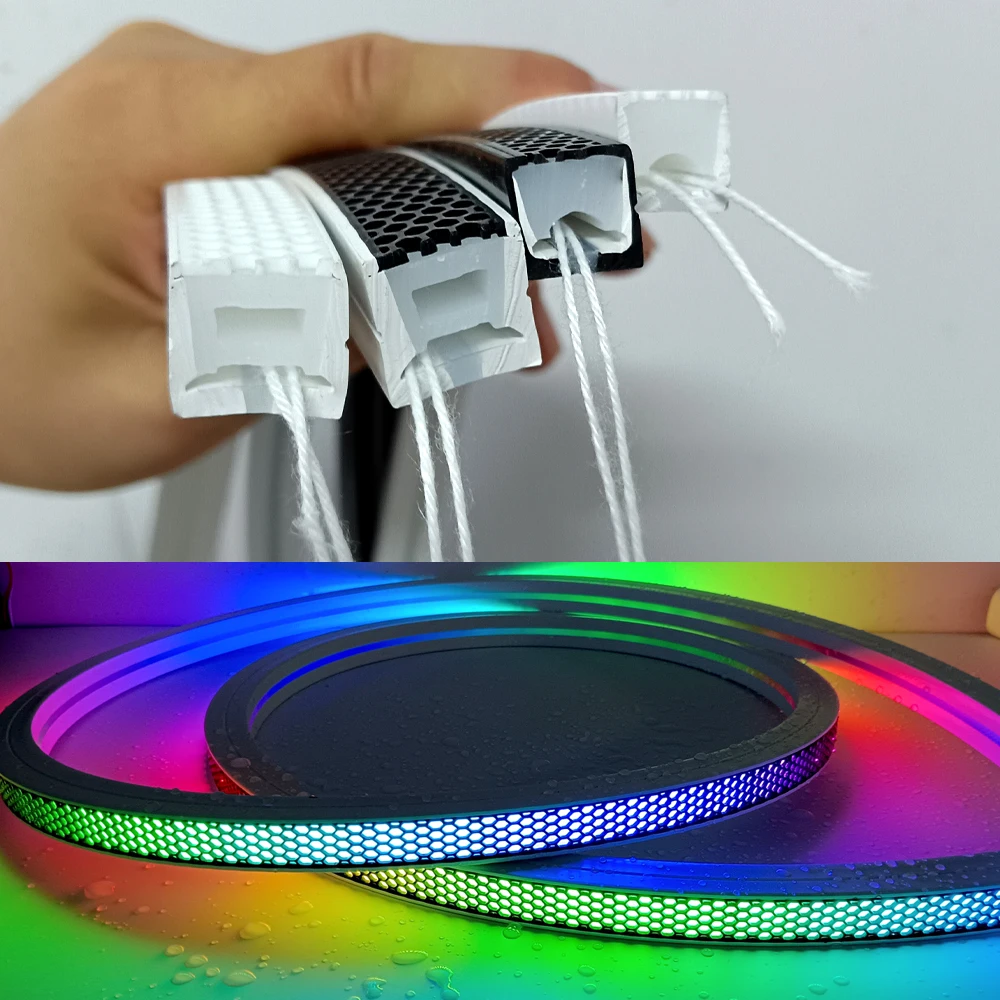 LED Strip Light Diffuser Neon Tube Anti-glare IP67 Waterproof Flexible ...