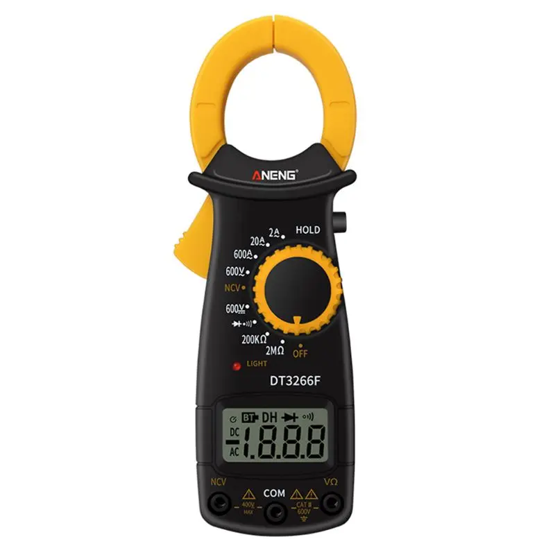 LCD-Digital-Clamp-Multimeter-Amperemeter-Electrical-Clamp-Meter-AC-DC ...