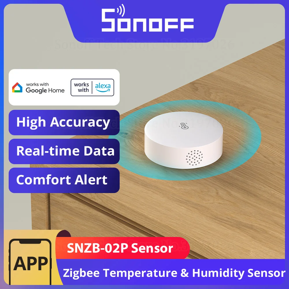 SONOFF-SNZB-02P-Zigbee-Temperature-Humidity-Sensor-High-Accuracy-Alert ...