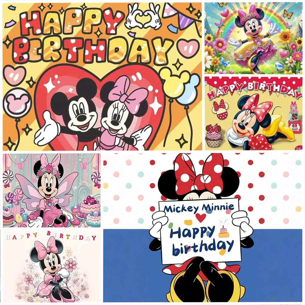 Disney Minnie Mouse Theme Princess Girl Birthday Party Decoration ...