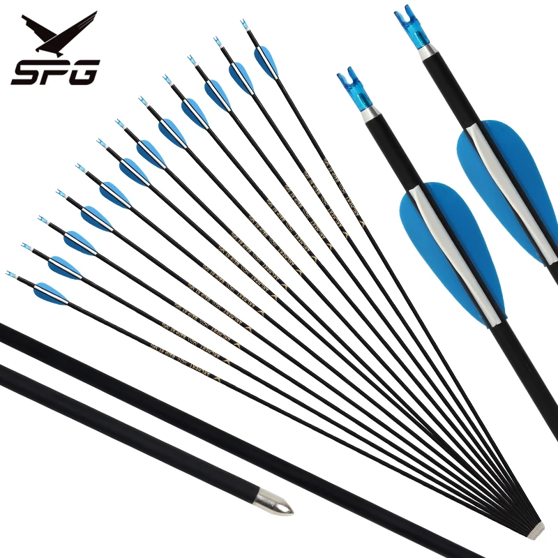 40pcs-Archery-Arrows-6mm-Mixed-Carbon-Traditional-Longbow-Recurve-Bow ...