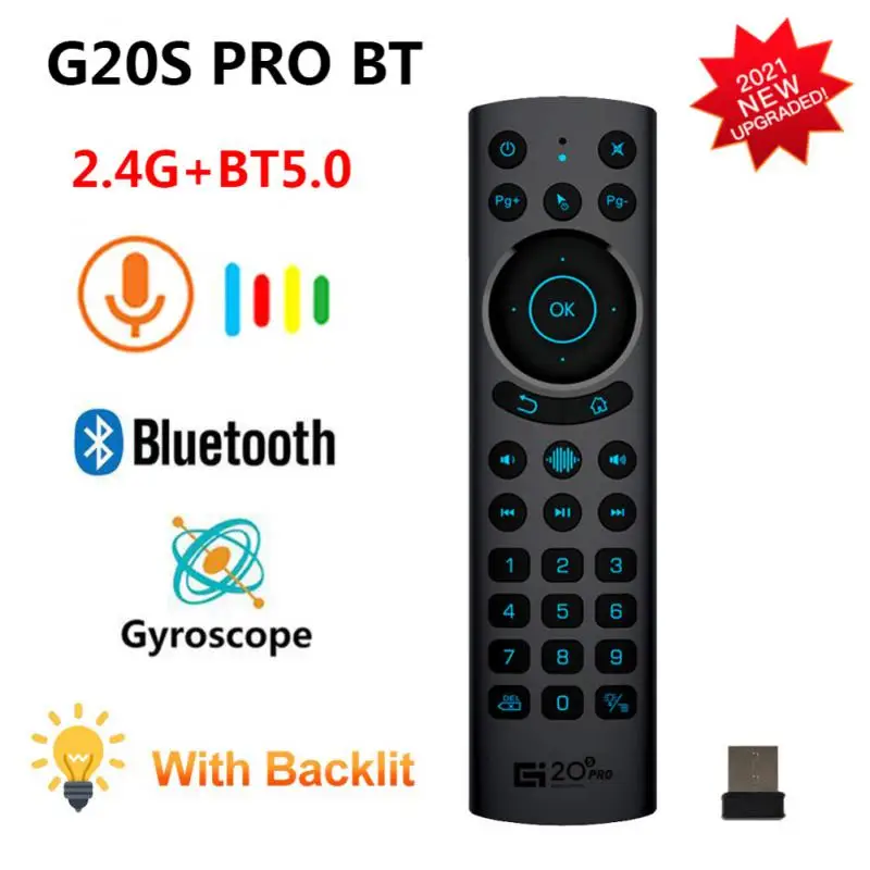 G20S-Pro-BT-Voice-Backlit-Smart-Air-Mouse-Gyroscope-IR-Learning-Google-Assistant-Remote-Control ...