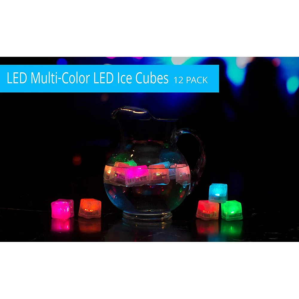 (12 Pack) Light-Up LED Ice Cubes With Changing Lights And, 43% OFF