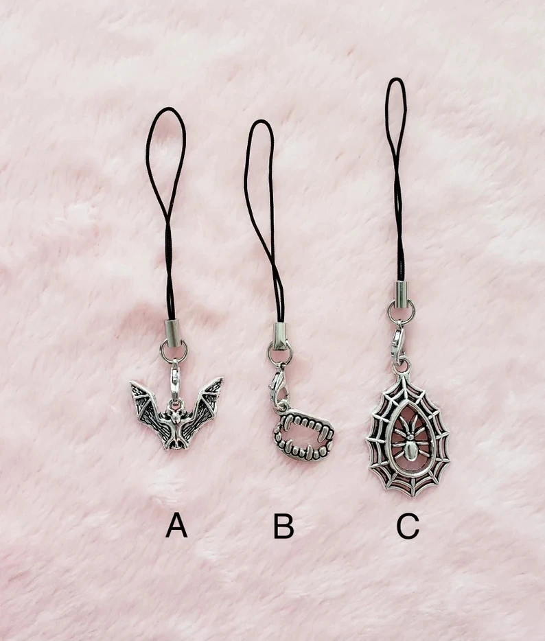 Bat-phone-pendant-spider-web-pendant-tooth-phone-pendant-fairy-phone ...