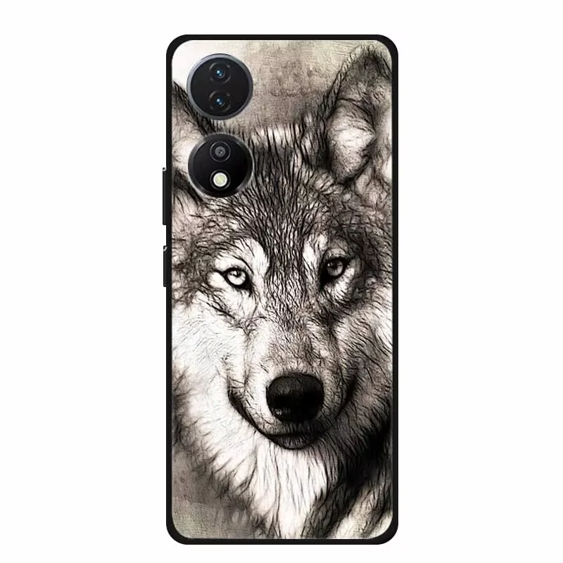 Wolf Design Soft Silicone Shockproof Case - TPU Protective Back Cover ...