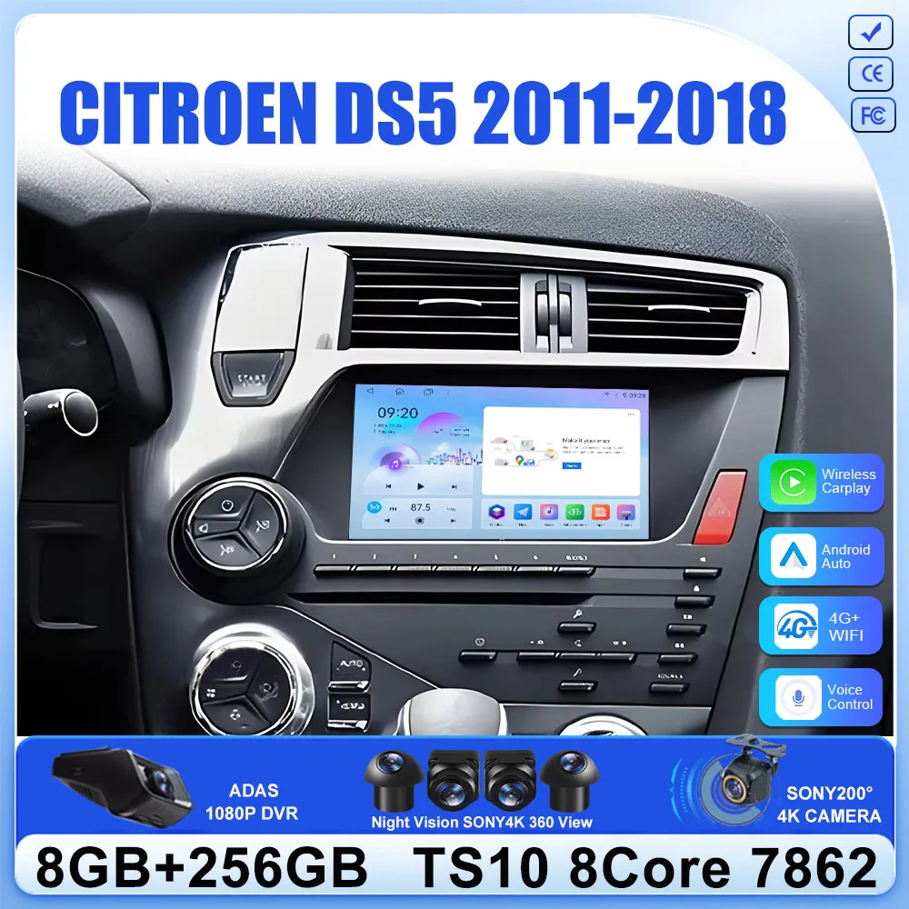 Radio con GPS para coche, reproductor Multimedia con Android 14, 7 ...