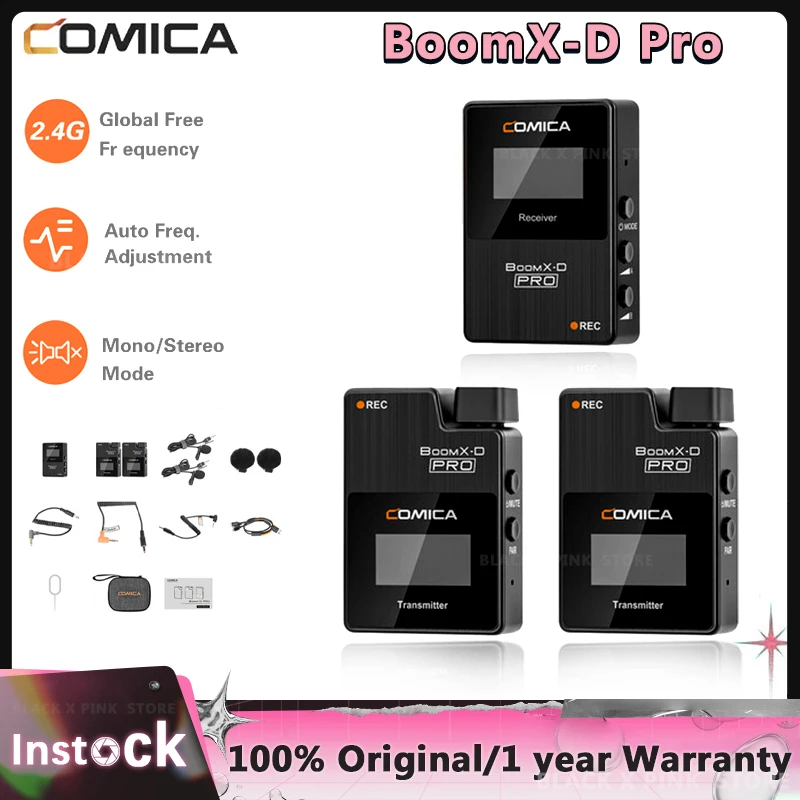 Comica-BoomX-D-Pro-2-4GHZ-Dual-channel-Wireless-Lapel-Microphone ...