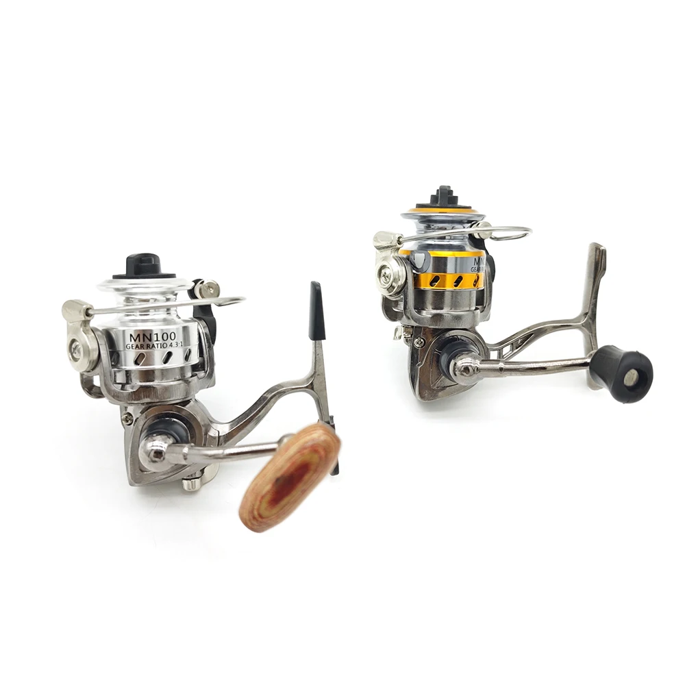 MN100 series Micro Fishing reel 4.3:1 Ratio Lightweight Spinning Reel ...