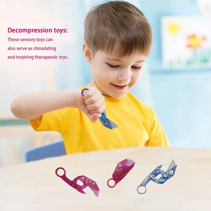3D Gravity Toy Knife Fidget Toy With Light Up Folding Claw Knife Radish ...