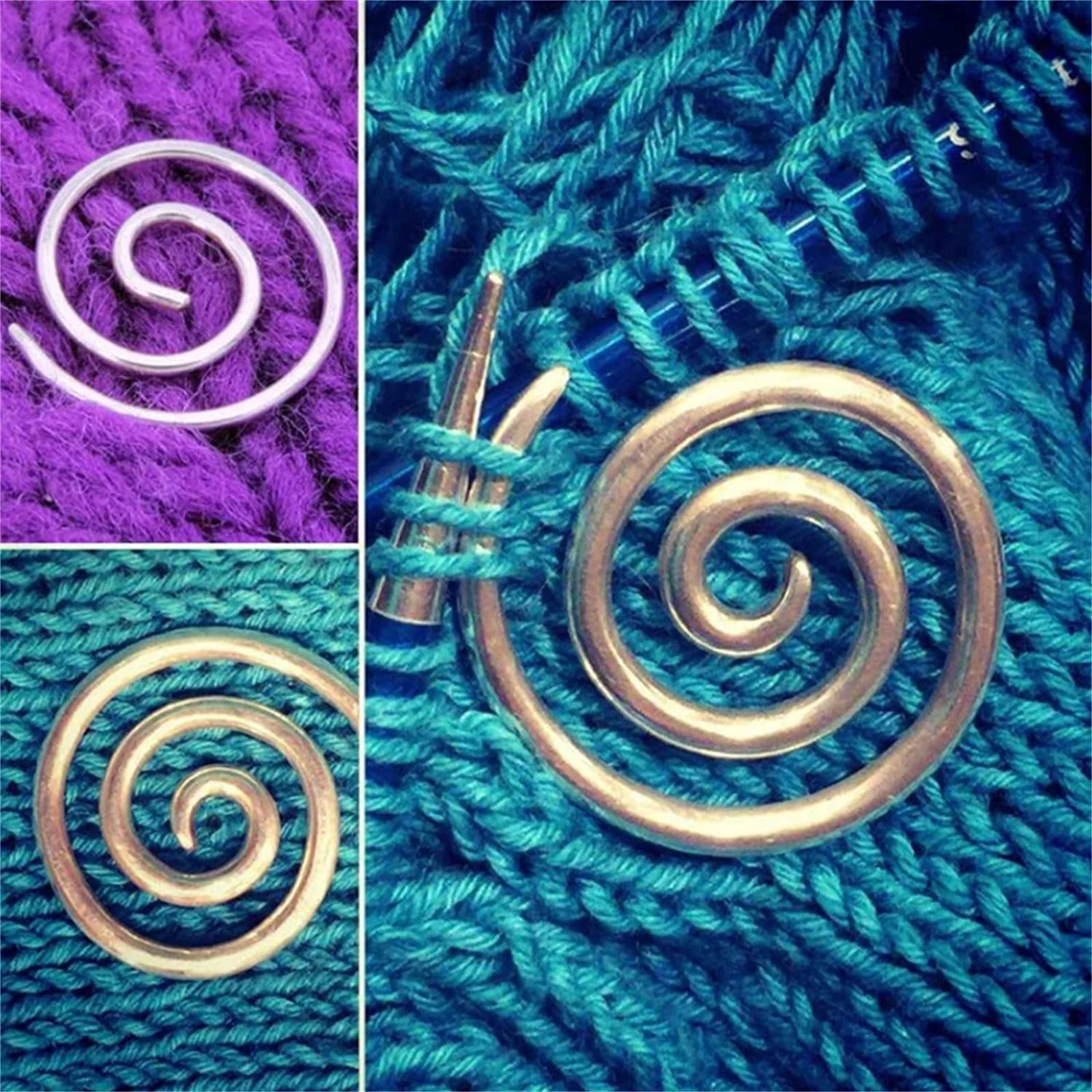3PCS-Knitting-Needles-Spiral-Cable-Knitting-Needle-Shawl-Pin-Bend ...