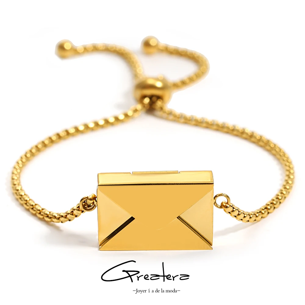 Greatera-Stainless-Steel-Envelope-Adjustable-Chain-Bracelets-for-Women ...