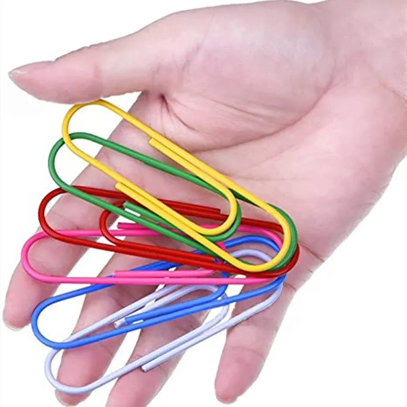 50-100pcs-50mm-large-color-plastic-coated-paper-clip-cartoon-paper-clip ...