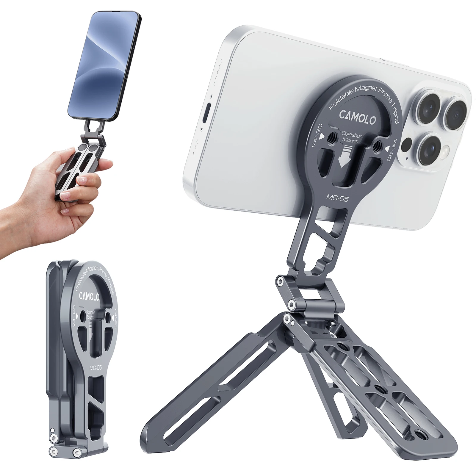 Magsafe-Tripod-Magnetic-Phone-Holder-for-iPhone-HUAWEI-Foldable-Desktop ...