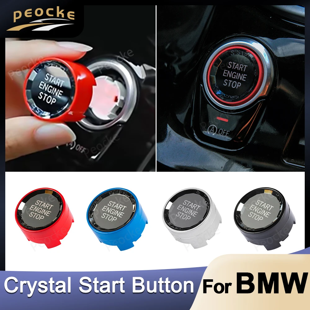 Crystal Style Car Start Stop Engine Switch Button Cover For BMW G30 G12 ...