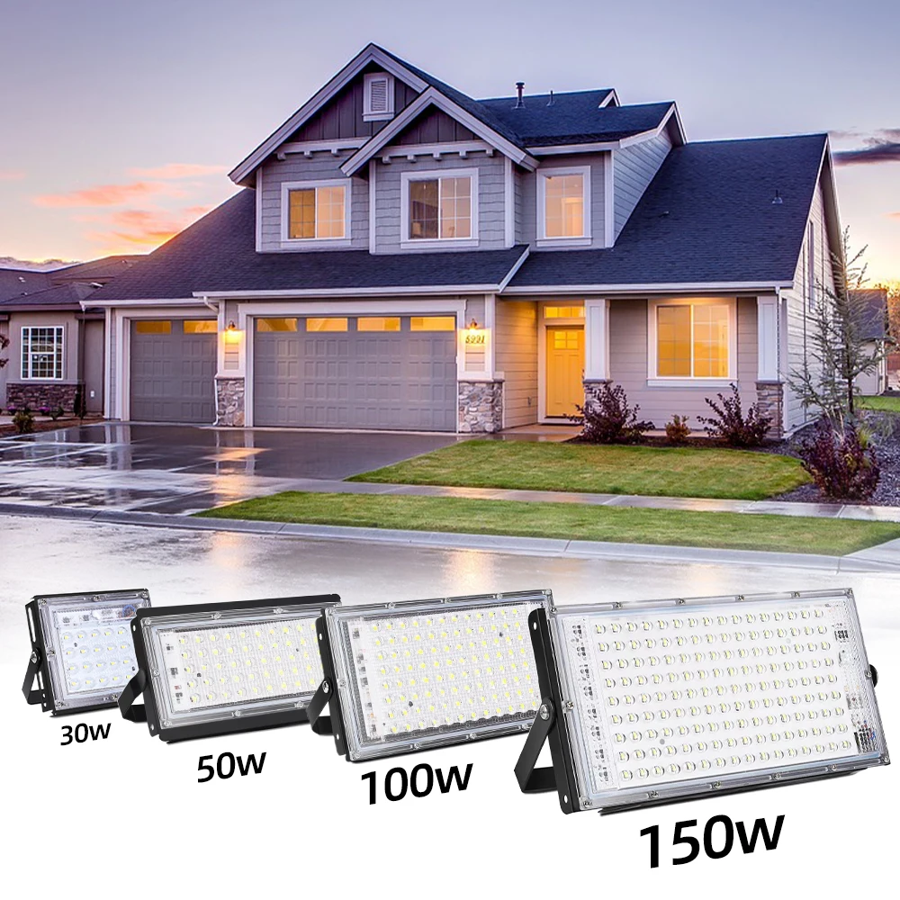 Outdoor-LED-Flood-Light-50W-100W-150W-220V-Foco-LED-Exterior-Rflector ...