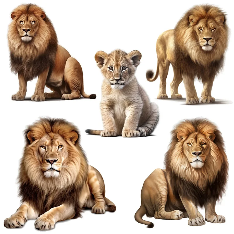 Three-Ratels-QD144-Powerful-Lion-Personalized-Waterproof-Car-Decal-Room ...