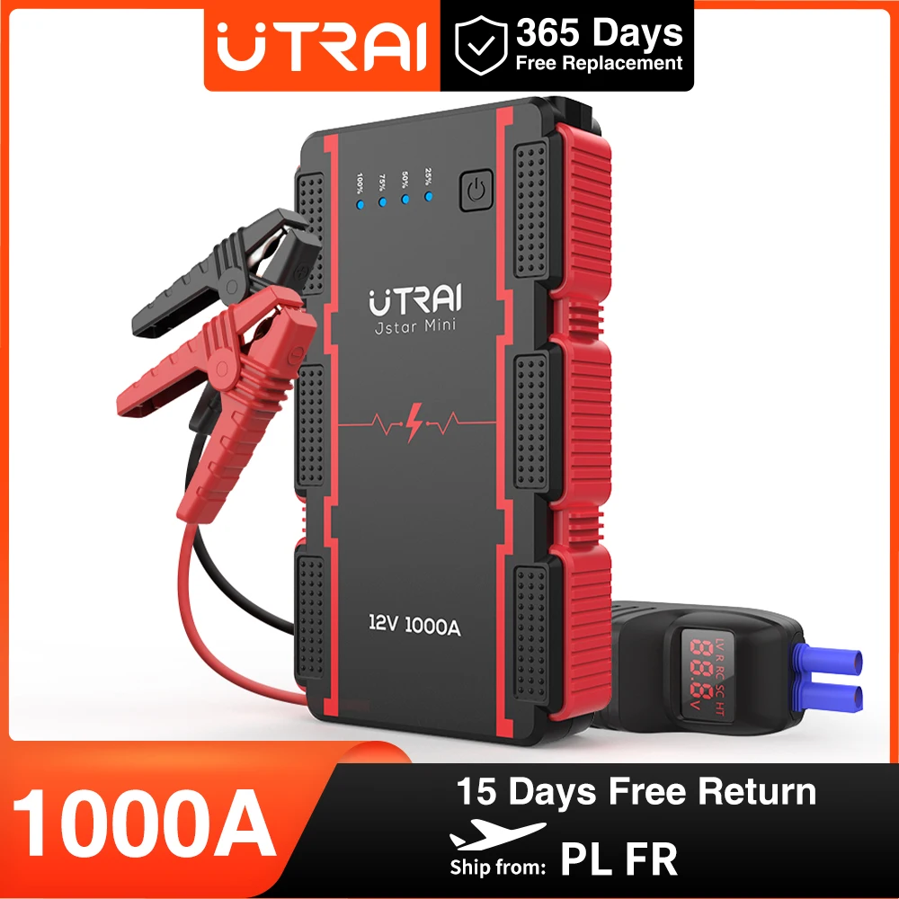 Utrai 1000a Jump Starter Power Bank Starting Device Portable Emergency Booster For 12v Vehicles ...