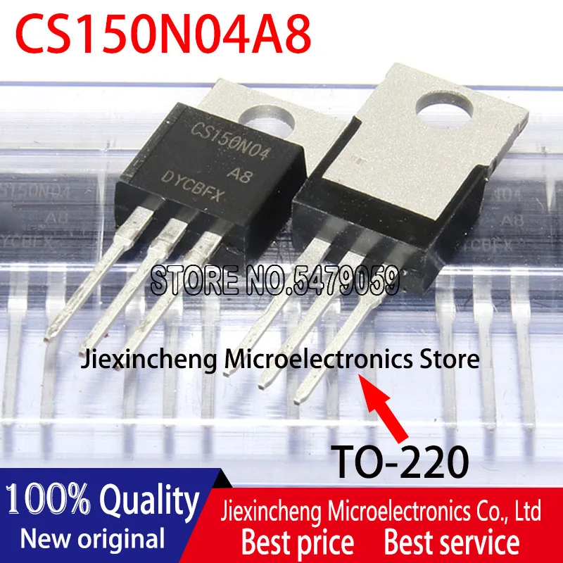 10 pces cs150n04a8w cs150n04a8 cs150n04 to220 mosfet 40v 130a novo original