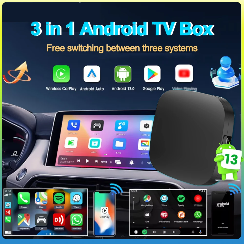 Android-13-Carplay-AI-Box-inal-mbrico-Android-Auto-Smart-TV-Box-para ...