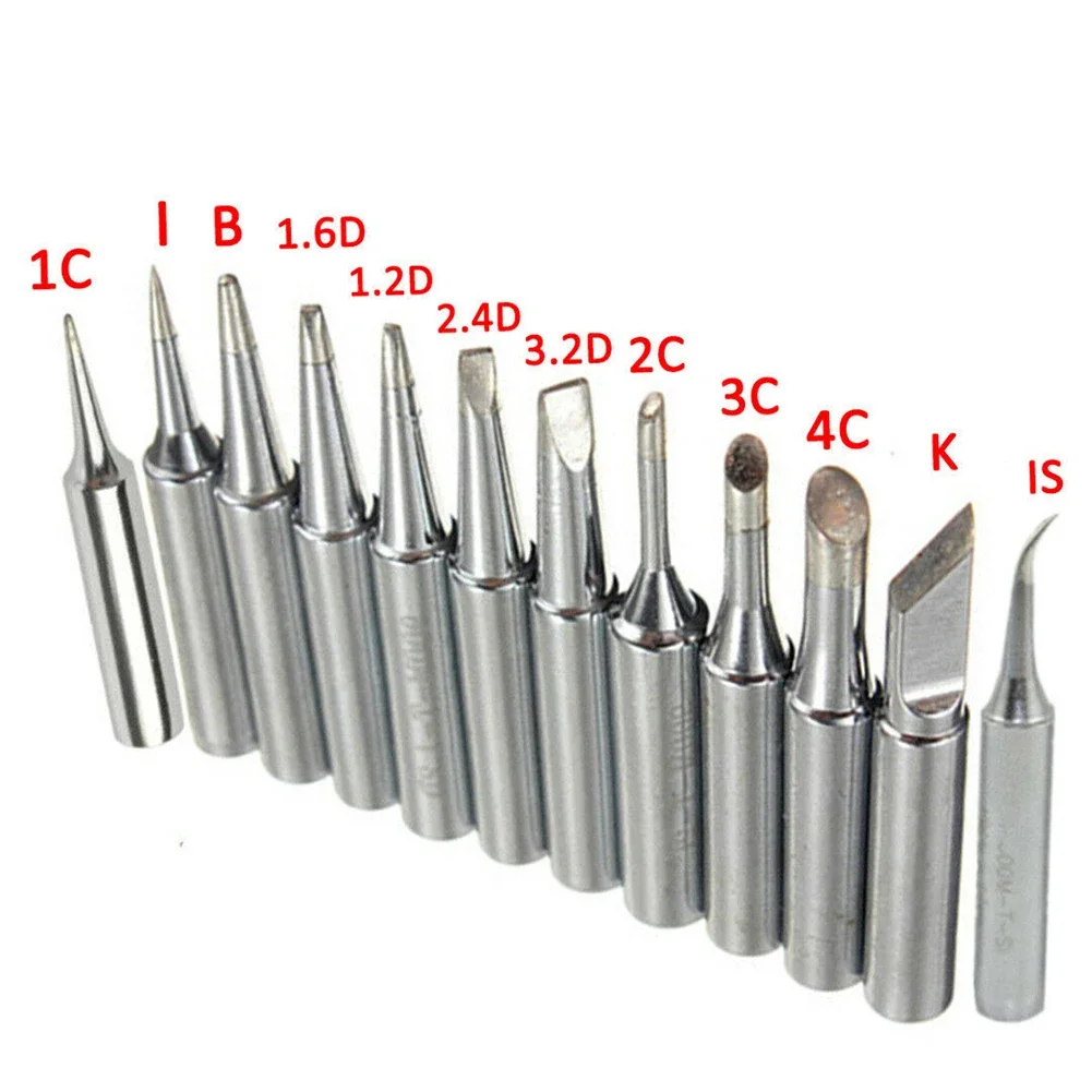 12pcs-Set-900M-T-Soldering-Iron-Tips-Lead-Free-Copper-Welding-Heads-For ...