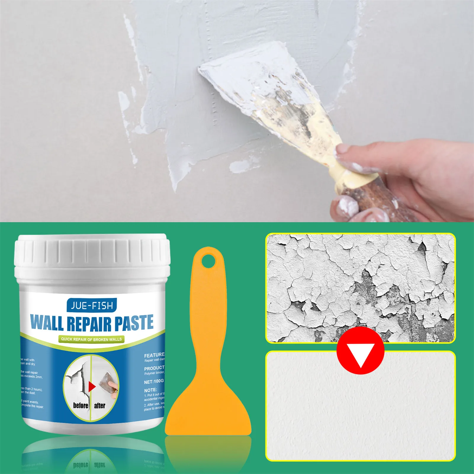 Wall-Repair-Paste-Household-Wall-Crack-Repair-Paste-Drywall-Repair-Kit ...
