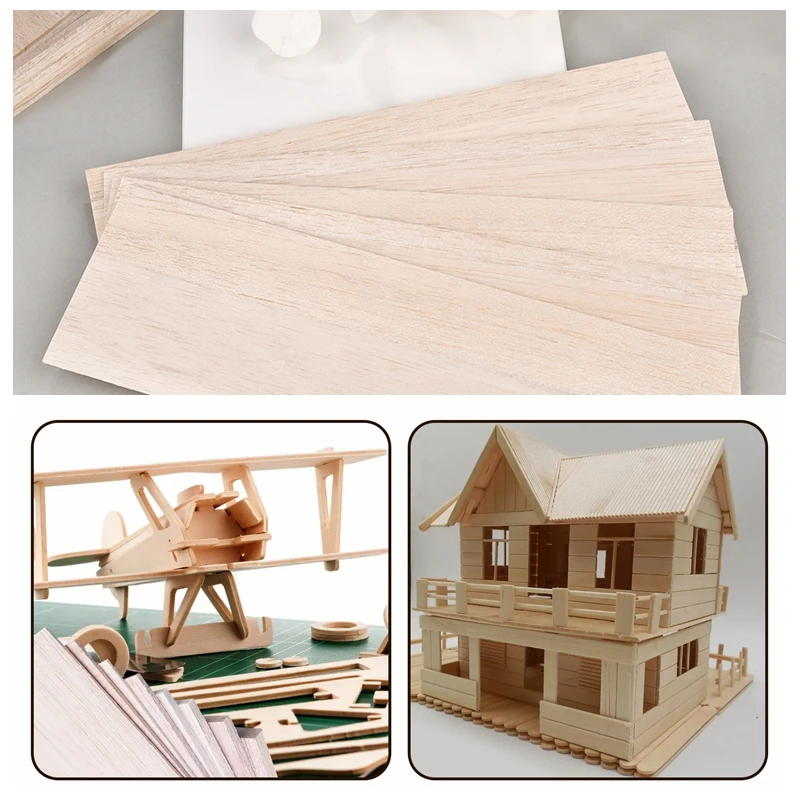 5pcs-Pack-1-3mm-Thicks-Lightweight-Wooden-Plank-Craft-Board-Model-Toys ...