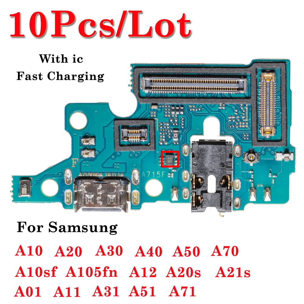 10Pcs USB Charger Dock Connector Board Charging Port Flex For Samsung ...