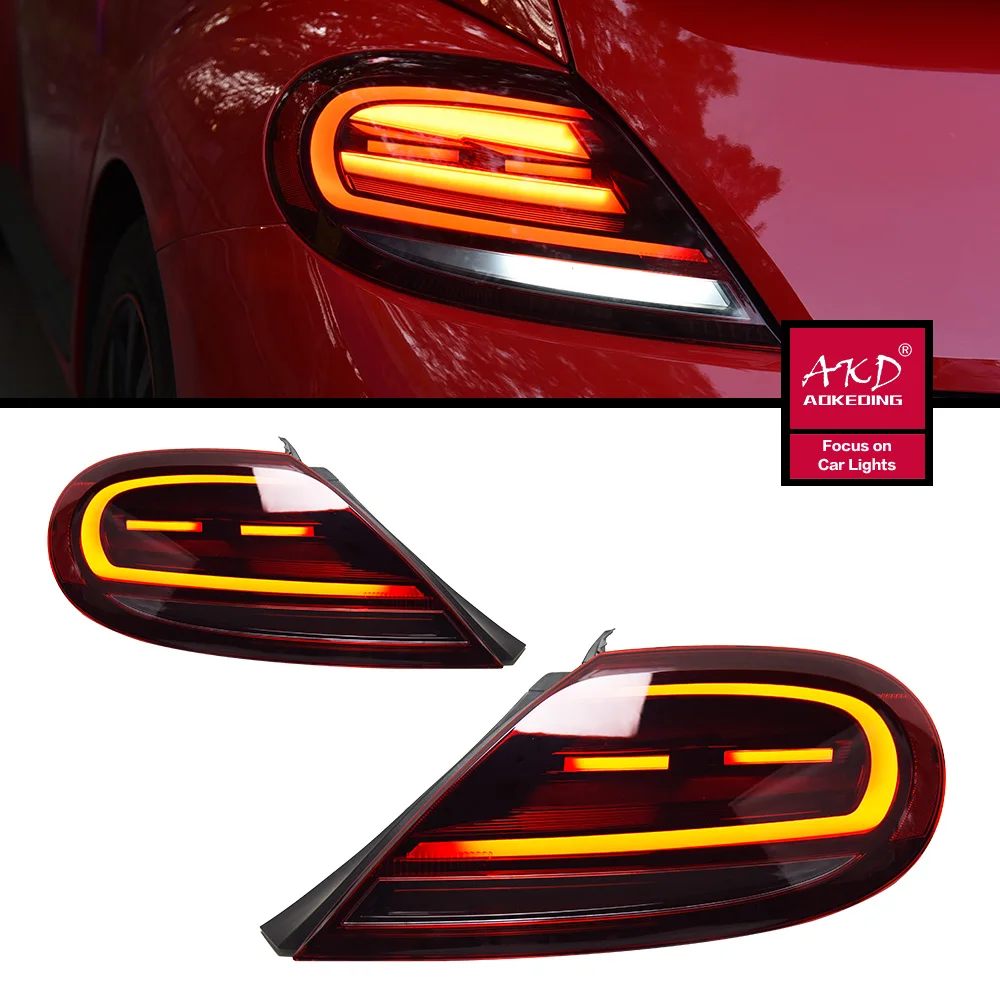 Taillights For VW Beetle Tail Light 2013 2017 LED DRL Style Running ...