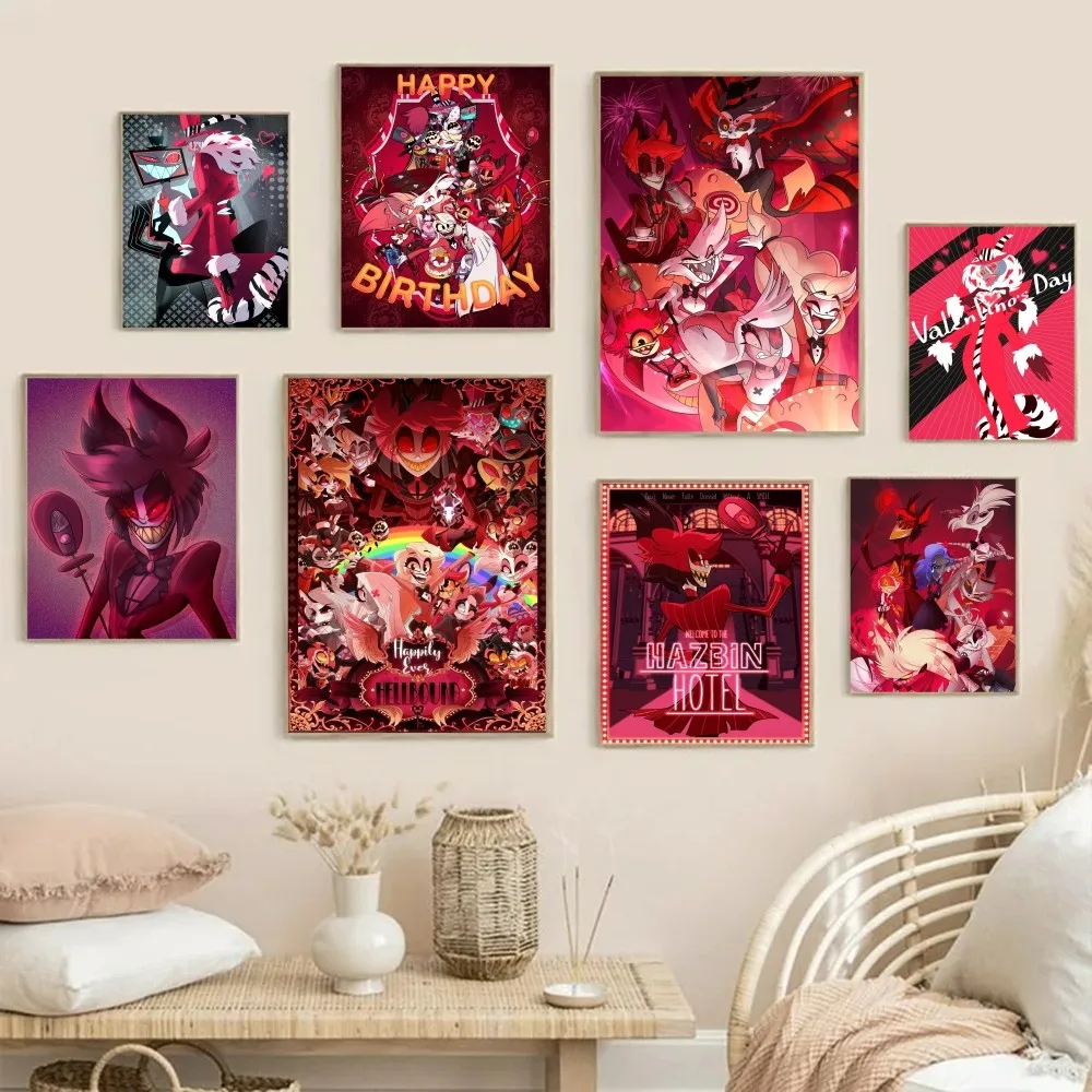 1PC-Anime-Hazbin-Hotel-Retro-Print-Poster-Paper-Waterproof-HD-Sticker ...
