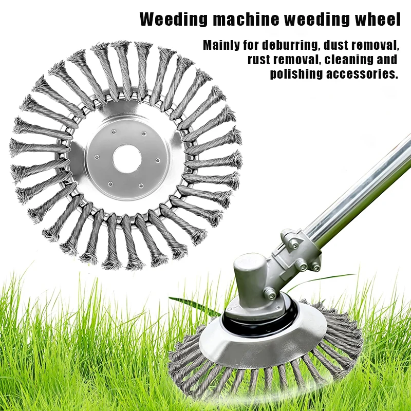 6/8 Inch Steel Wire Rotary Brush Cutter Trimmer Head Weed Blade Cutter ...