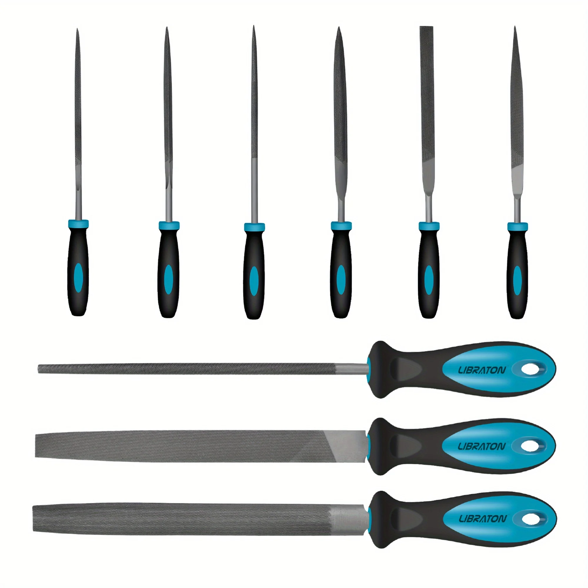 Libraton-9Pcs-Metal-Files-Set-for-Metal-Needle-Files-Files-Rasps-Flat ...