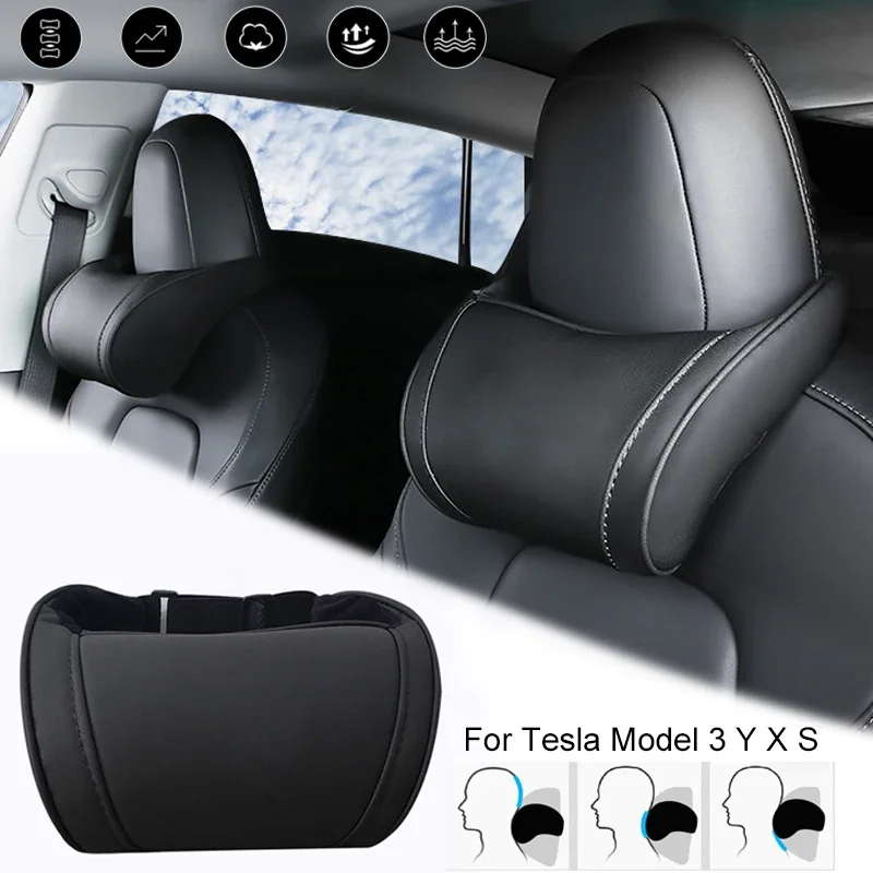 For Tesla Model 3 Y X S Neck Pillow Headrest Pillow Automobile Seat ...