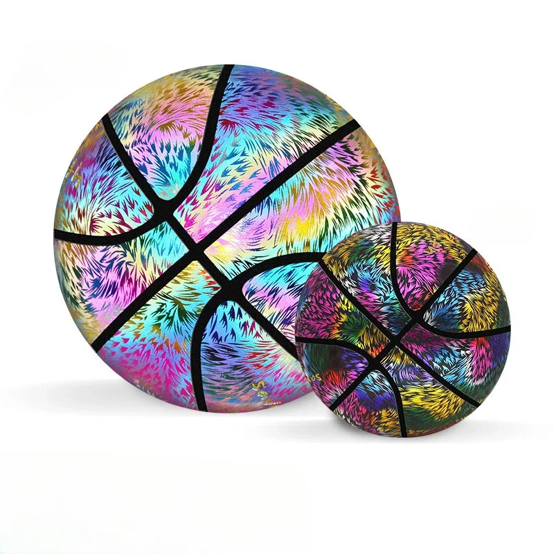 Dazzle Light Basketball 7# Reflective Basketball PU Wear-resistant ...