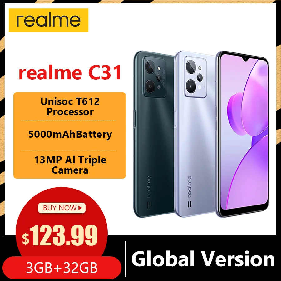 realme-C31-Global-Versio-Smartphone-6-5-Display-Powerful-Octa-core ...