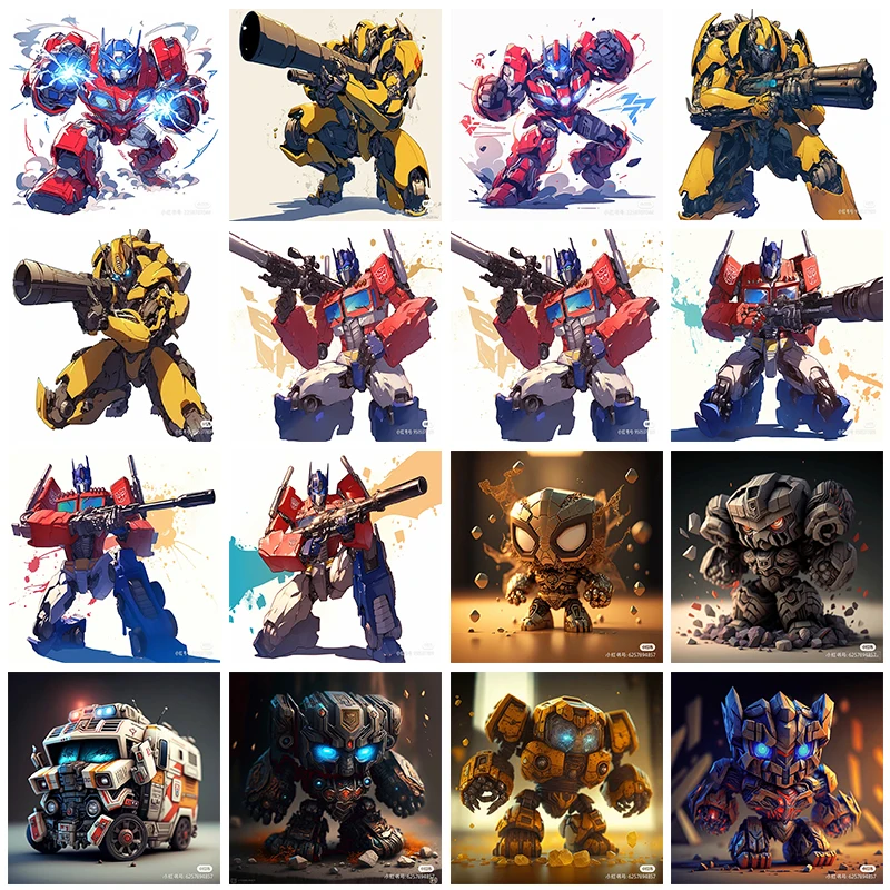 Transformers-Diamond-Painting-Kit-Robot-Diamond-Embroidery-Handmade-DIY ...