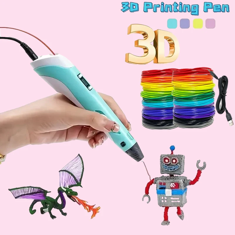 3D-Pen-Printing-Pencils-Art-Craft-Printer-PLA-Filament-3D-Drawing-Print ...